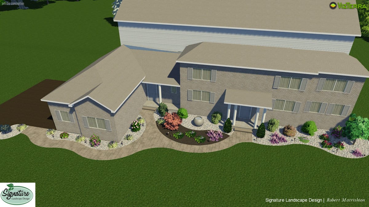 Designing and Installing a Front Walkway and Backyard Landscape Design ...