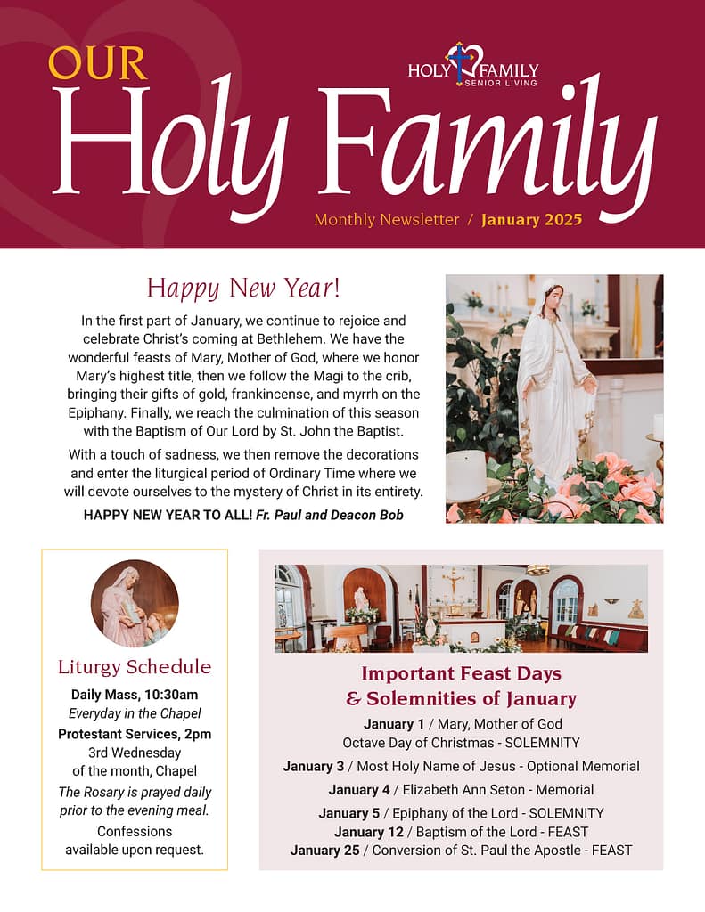 Newsletter - Holy Family Senior Living